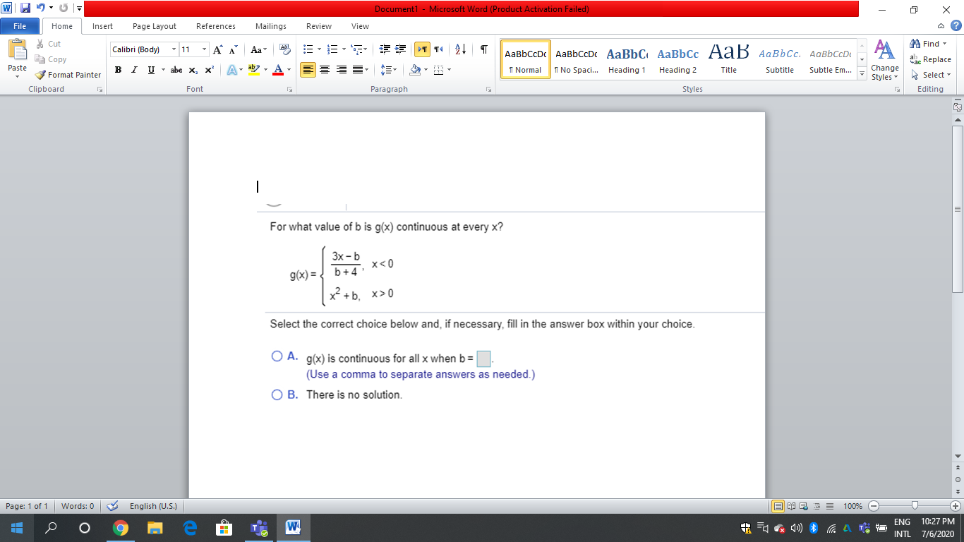 Solved W9 - U= Document1 - Microsoft Word (Product | Chegg.com