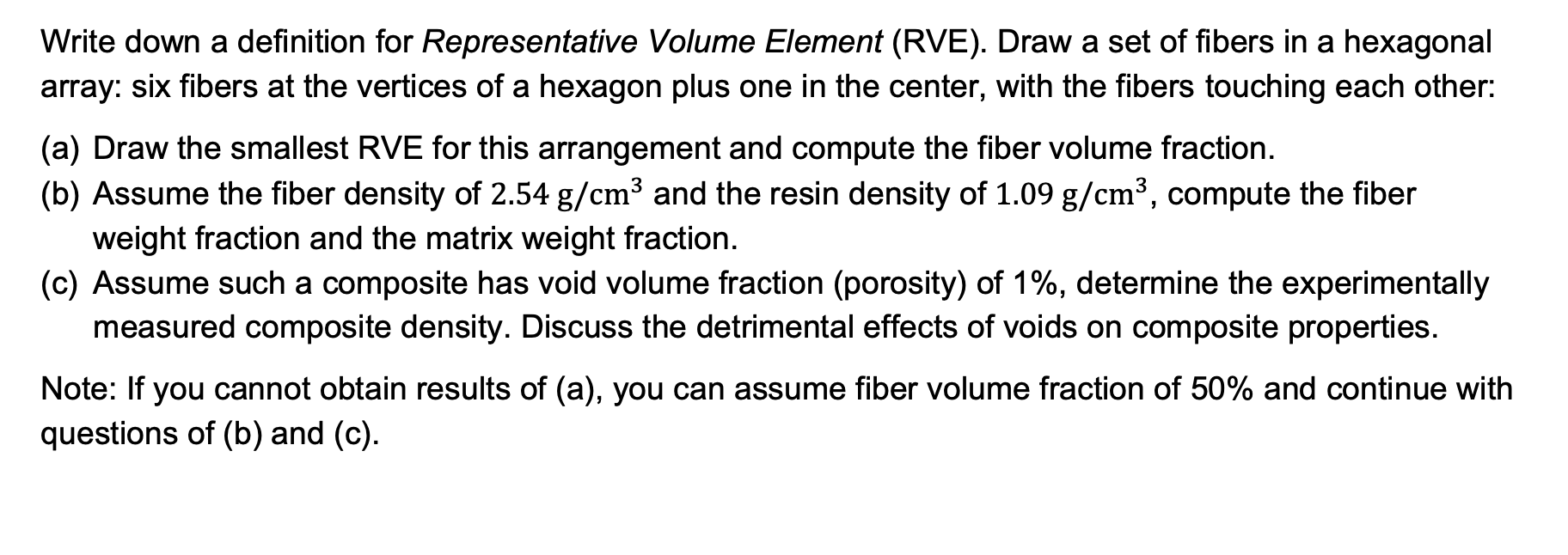 ) Write down a definition for Representative Volume | Chegg.com