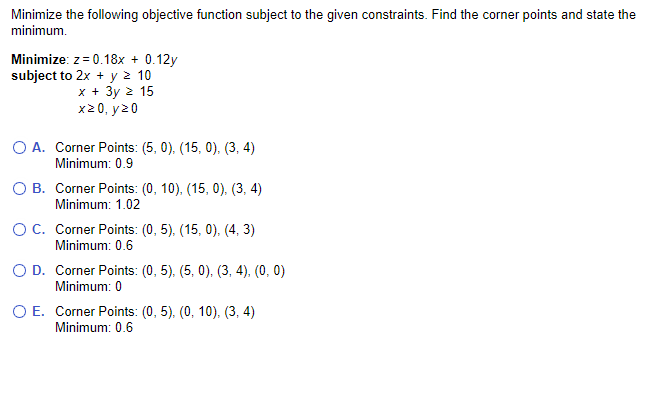 Solved Minimize the following objective function subject to | Chegg.com