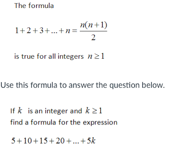 Solved The formula n(n+1 2 is true for all integers n 21 Use | Chegg.com