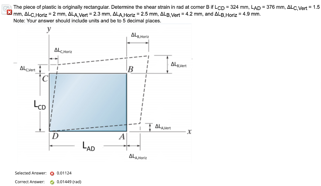 Solved The piece of plastic is originally rectangular. | Chegg.com