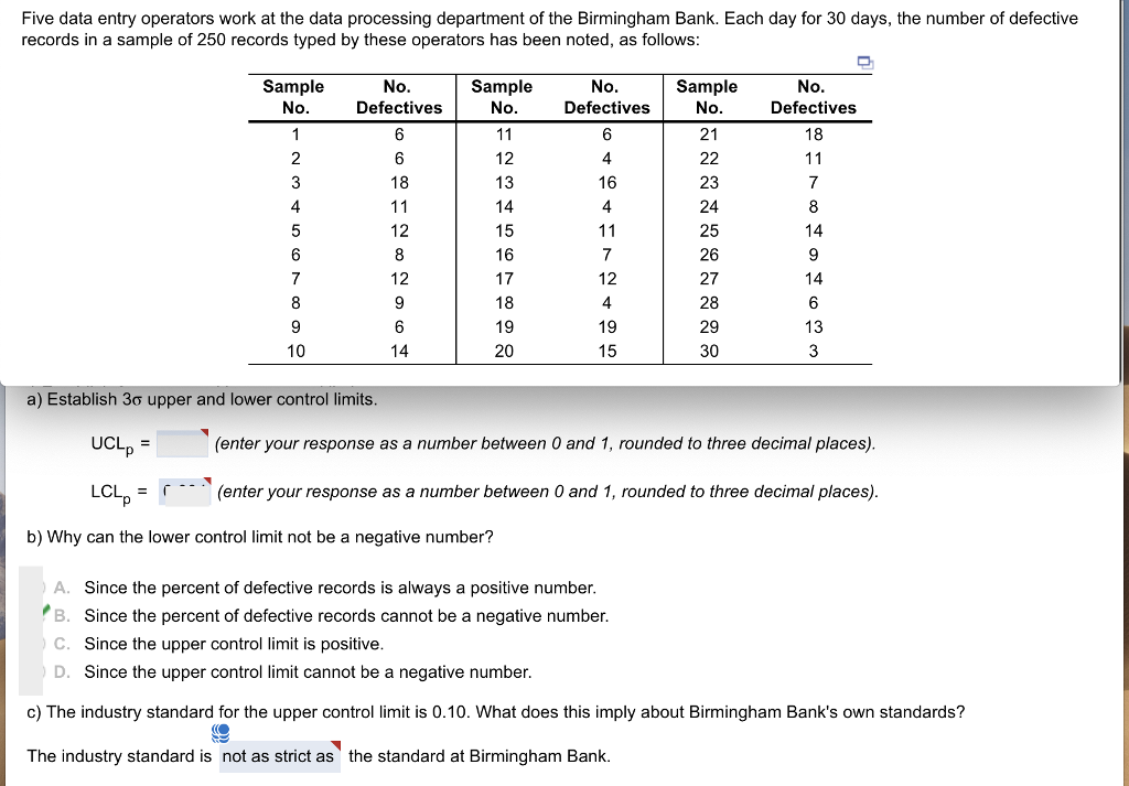 Solved Five data entry operators work at the data processing | Chegg.com