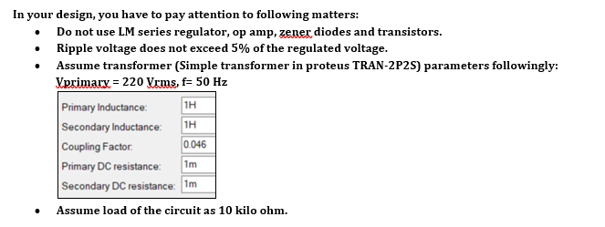 Draw an ac/dc circuit using proteus. Pay attention to | Chegg.com