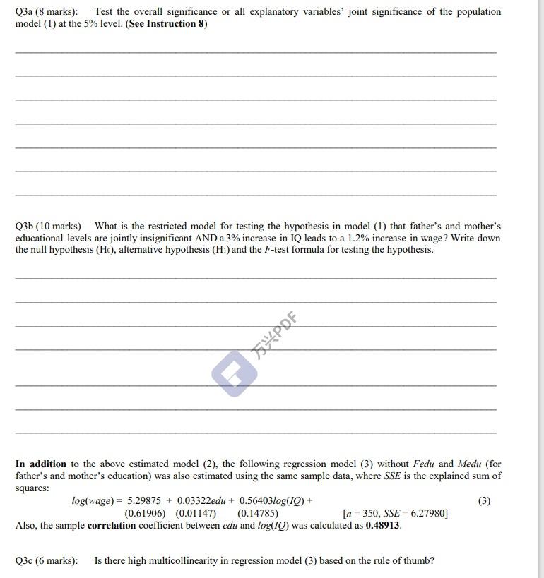 Solved Instructions: 1. This assignment paper has a total of | Chegg.com