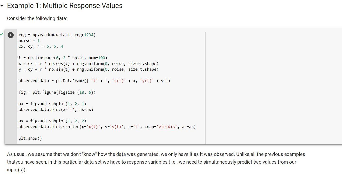 Solved Example 1: Multiple Response Values Consider the | Chegg.com