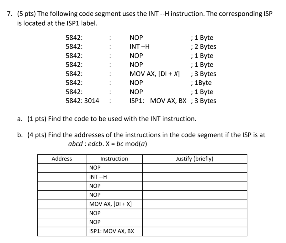 Solved The Program Refers To The Following Interrupt Vector 