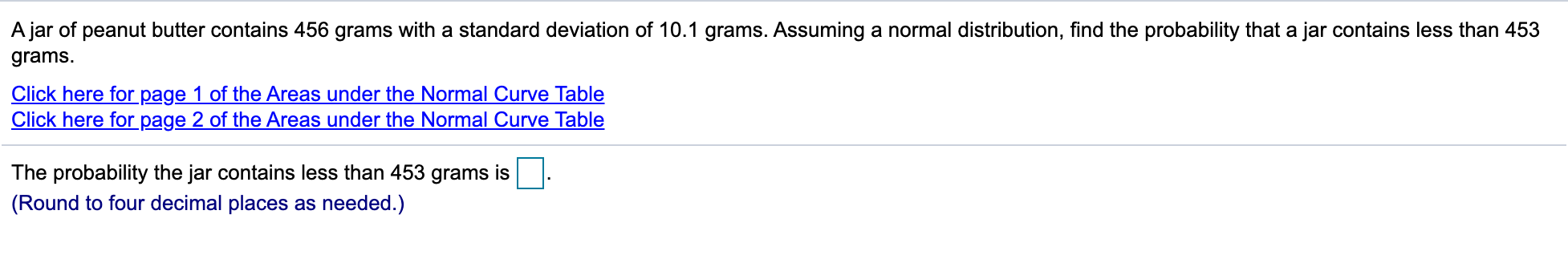 Solved Ajar of peanut butter contains 456 grams with a | Chegg.com
