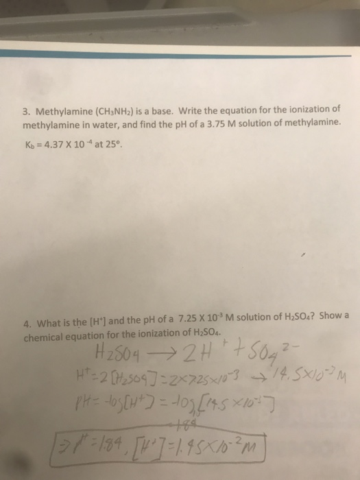 Equation For Ionization Of Methylamine In Water - Tessshebaylo