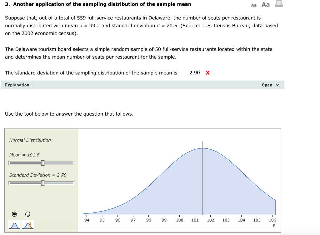 Solved 3. Another application of the sampling distribution | Chegg.com