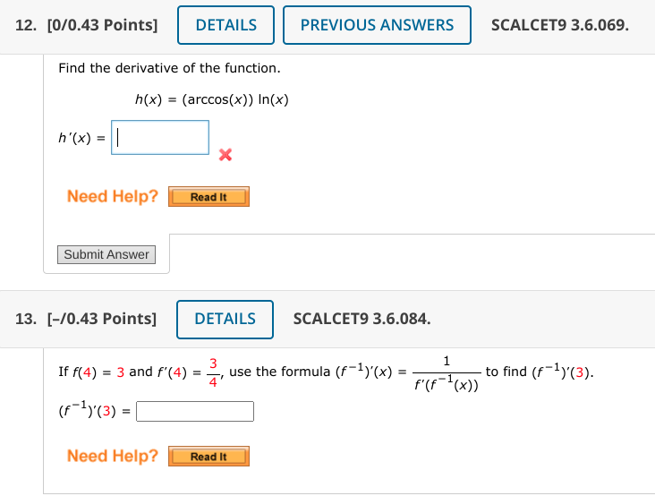 Solved Find the derivative of the function. | Chegg.com