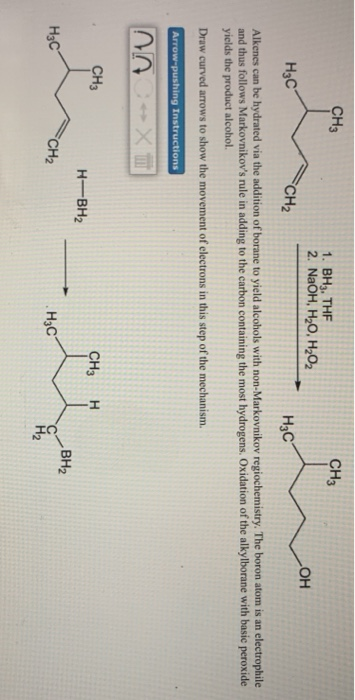 Solved CH3 CH3 1. BH3, THF 2. NaOH, H2O, H20 он H3C H3C CH2 | Chegg.com