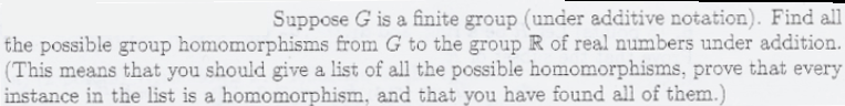 Solved Suppose G is a finite group (under additive | Chegg.com
