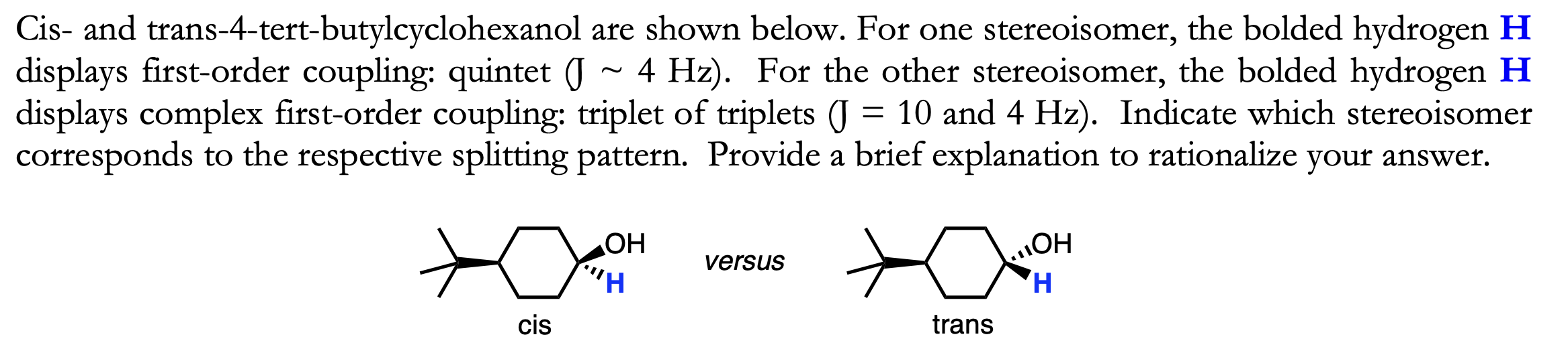 Solved Cis- and trans-4-tert-butylcyclohexanol are shown | Chegg.com