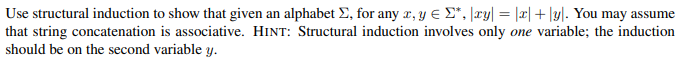 Solved Use structural induction to show that given an | Chegg.com