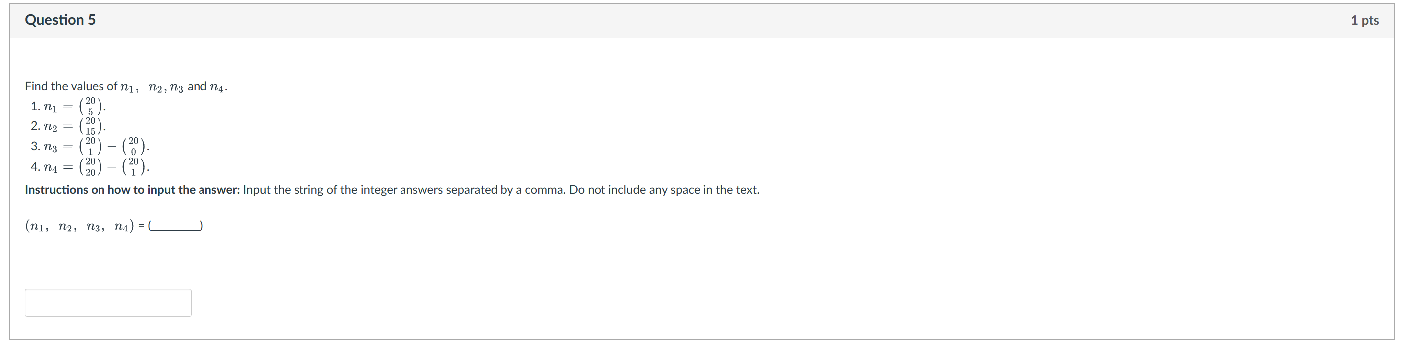 Solved Find the values of n1,n2,n3 and n4. 1. n1=(205). 2. | Chegg.com
