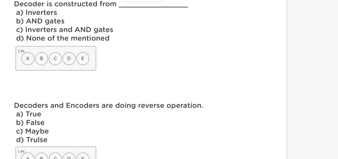 Solved 1/15 - > outputs. A decoder converts n inputs to a) n | Chegg.com