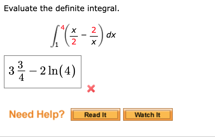 Solved Evaluate the definite integral. ∫14(2x−x2)dx | Chegg.com