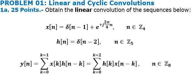 Solved PROBLEM 01: Linear and Cyclic Convolutions1a. 25 | Chegg.com