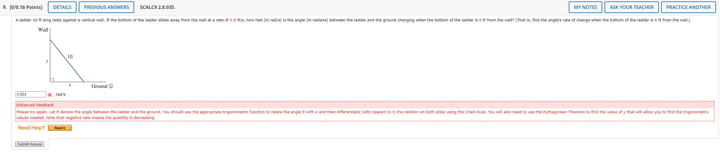 Solved 8. [0/0.16 Points] DETAILS PREVIOUS ANSWERS SCALC9 | Chegg.com