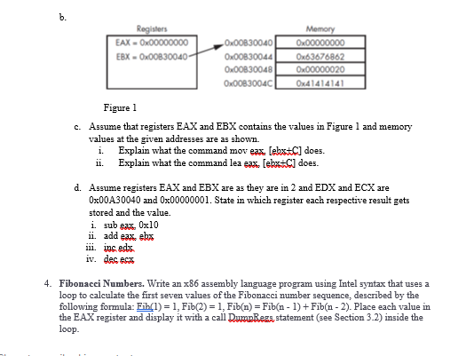 Registers AX 0x00000000 BX-0x00830040 Memory x4141414 | Chegg.com