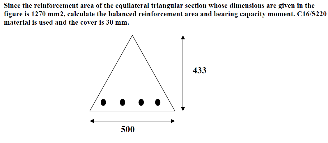 Since the reinforcement area of the equilateral | Chegg.com