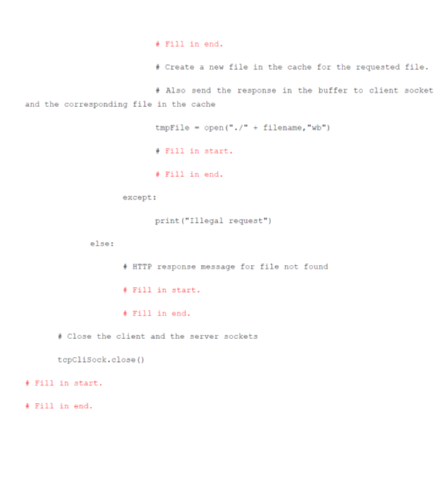 Solved Project #1 -HTTP Web Proxy Server Code Below you will | Chegg.com