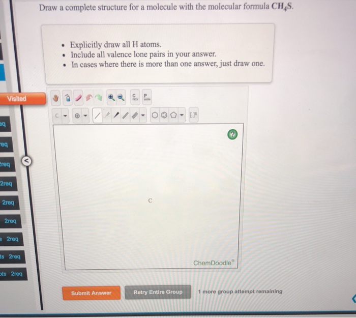 Solved Draw a complete structure for a molecule with the | Chegg.com