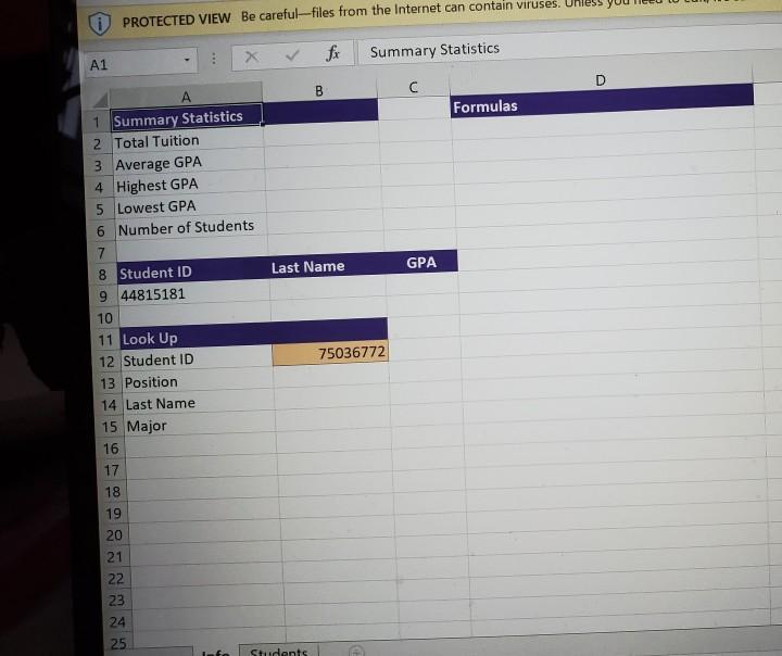 Solved Exp19_Excel_Ch11_ML1_Internships Project | Chegg.com