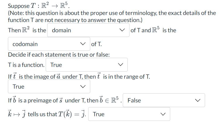 Solved Suppose T:R2→R5. (Note: this question is about the | Chegg.com