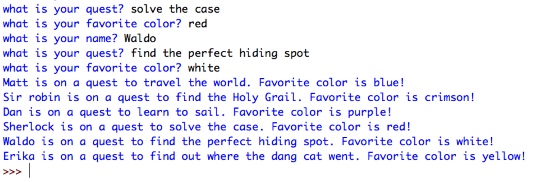 Solved First, ask the user the following three questions and | Chegg.com