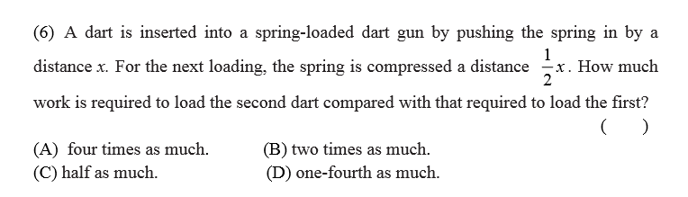 Solved 1 (6) A dart is inserted into a spring-loaded dart | Chegg.com