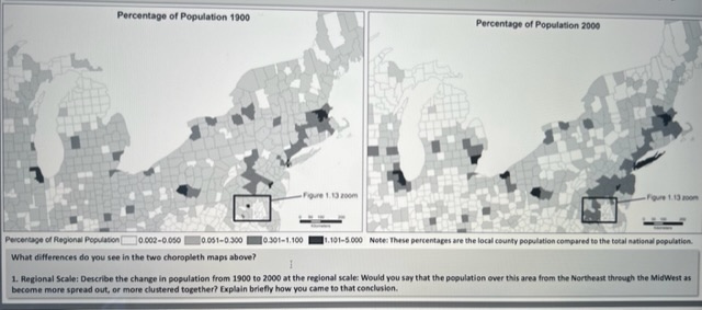 Solved What differences do you see in the two choropleth | Chegg.com