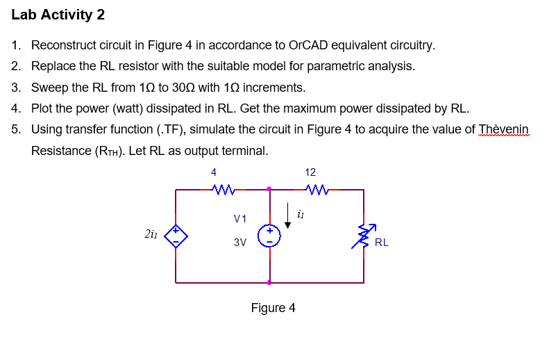 Solved Lab Activity 2 1 Reconstruct Circuit In Figure 4 In 