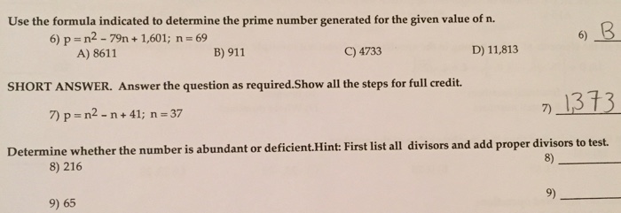 Solved Use the formula indicated to determine the prime | Chegg.com