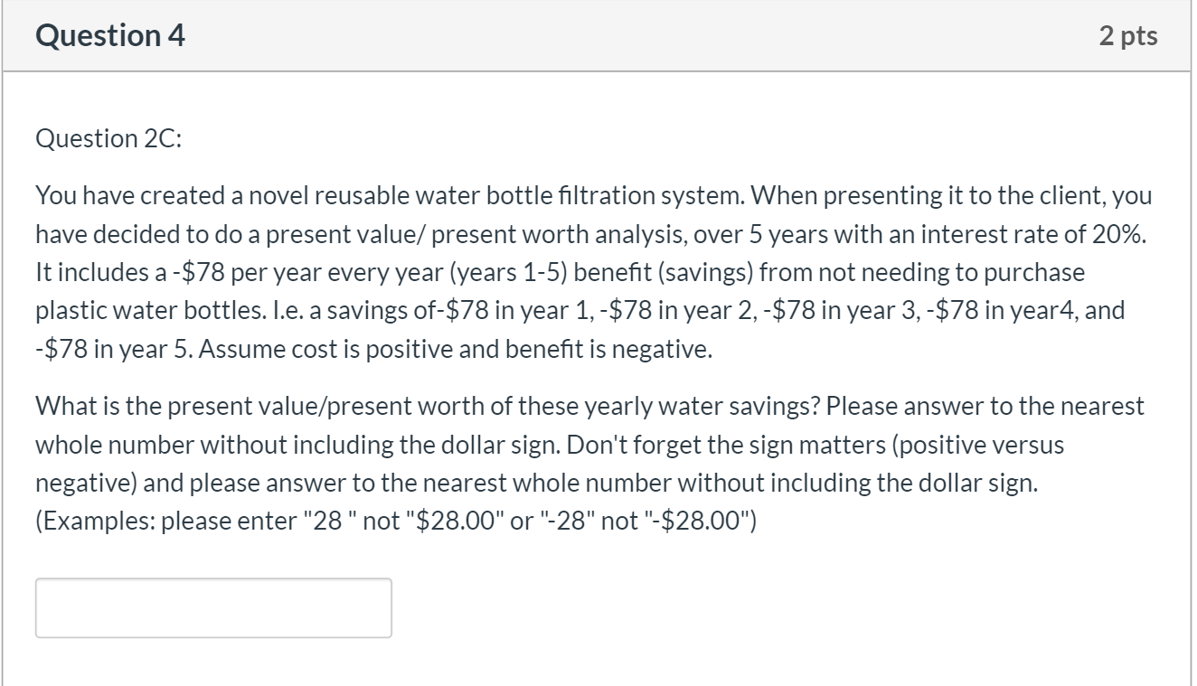 Solved Question 4 2 pts Question 2C: You have created a | Chegg.com