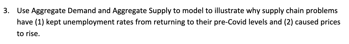 Solved Use Aggregate Demand and Aggregate Supply to model to | Chegg.com