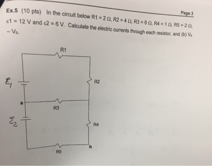 Solved Page 3 In the circuit below R1 = 2 Ω, R2-452, R3 = 6 | Chegg.com