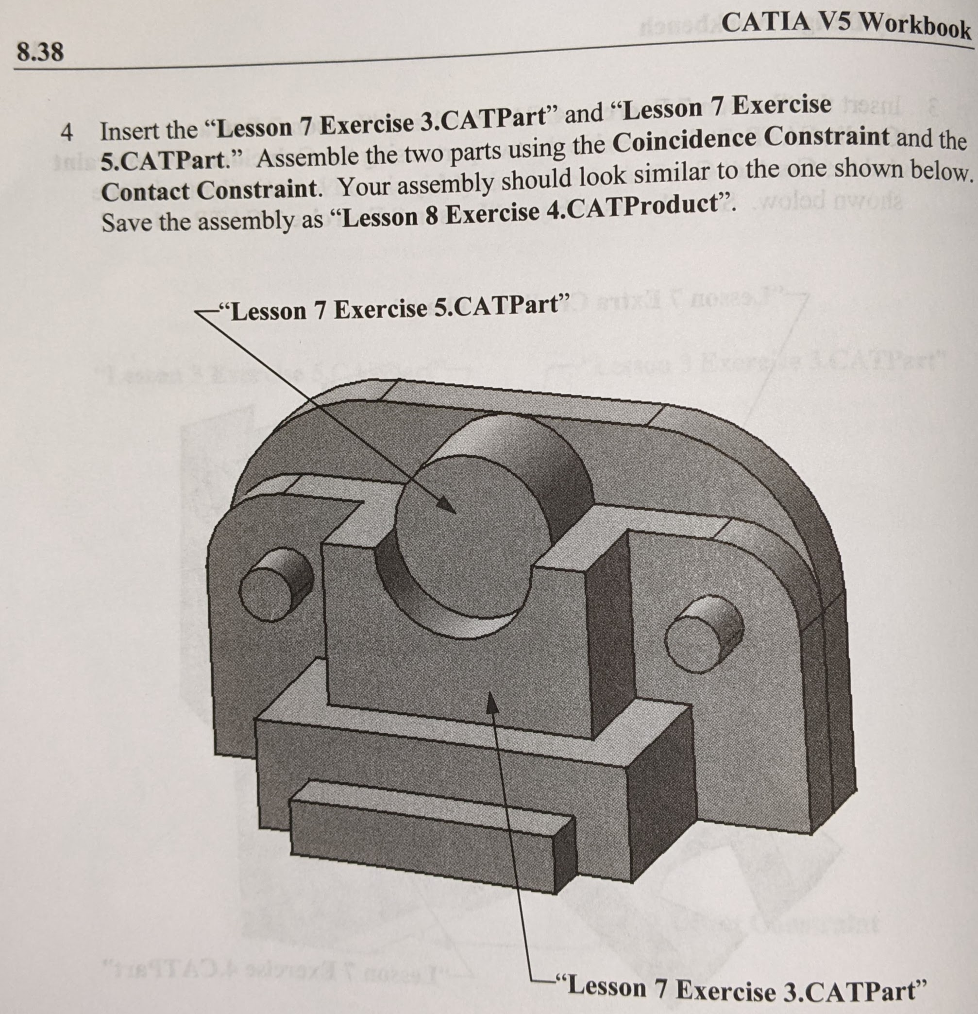 4 Insert the "Lesson 7 Exercise 3.CATPart" and | Chegg.com