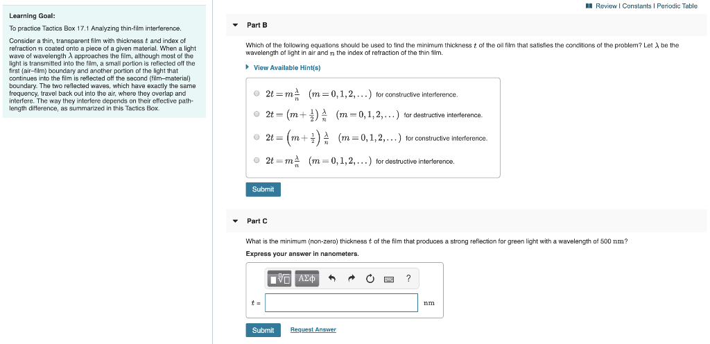 Solved A Review | Constants 1 Periodic Table Part B Which of | Chegg.com