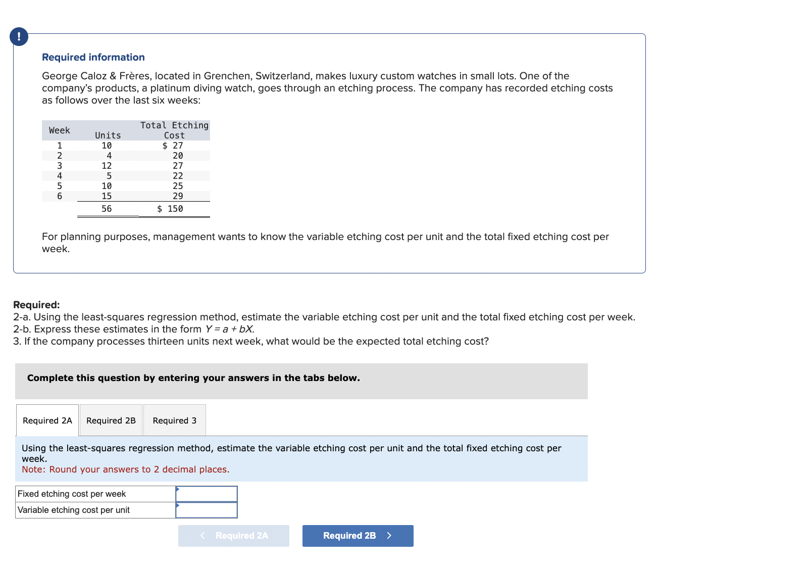 Solved !Required informationGeorge Caloz & Frères, ﻿located | Chegg.com