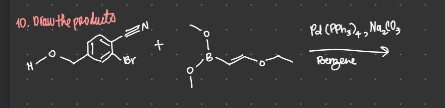 Solved 10. Draw the producto 0P0 Bergene Pd2PPh3)4,Na2CO3→. | Chegg.com