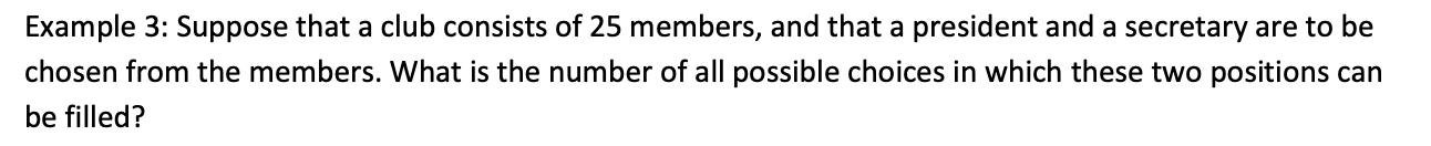 Solved Example 3: Suppose that a club consists of 25 | Chegg.com