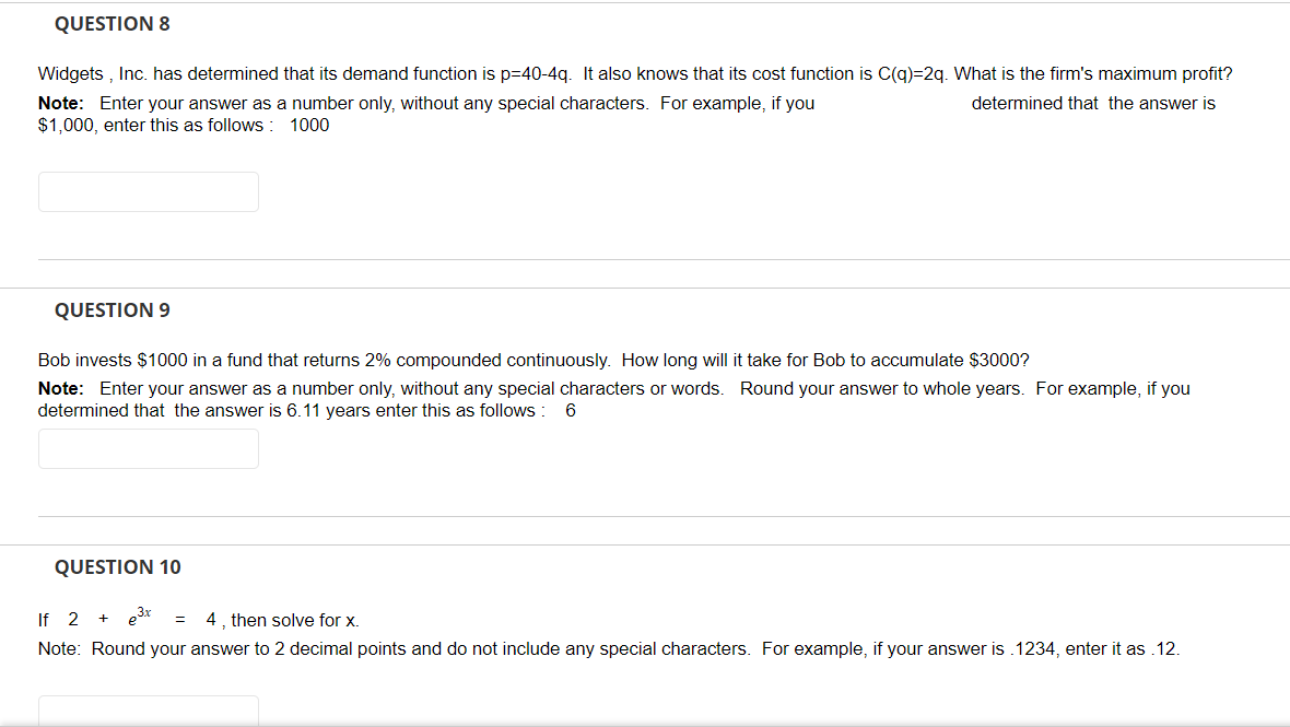 Solved Widgets, Inc. has determined that its demand function | Chegg.com
