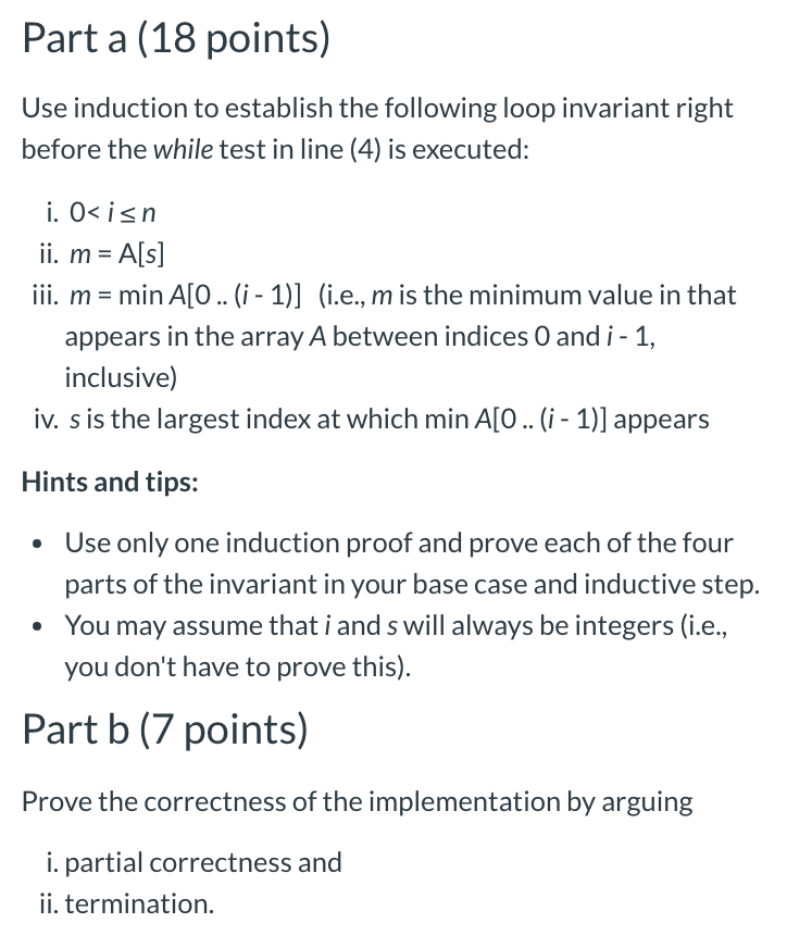 Consider the following program specification: 0 and | Chegg.com