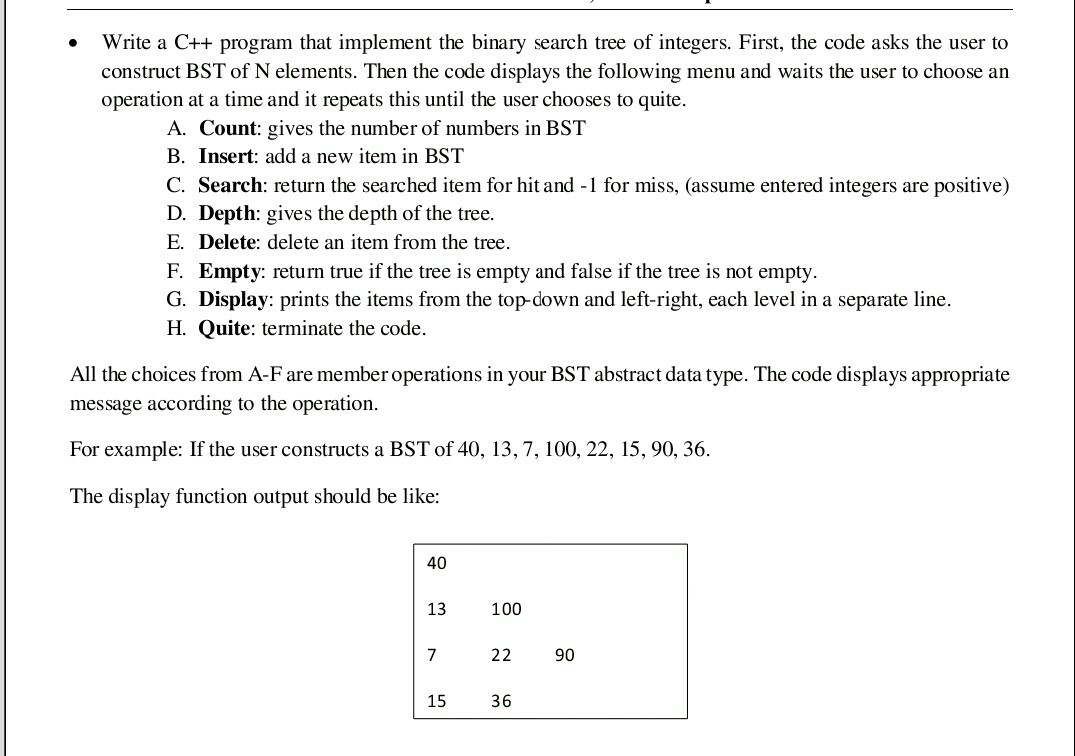 Solved Write a C++ program that implement the binary search | Chegg.com
