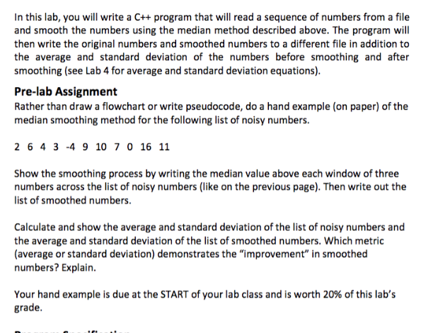 Solved In this lab, you will write a C++ program that will | Chegg.com