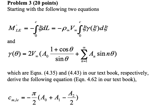 Problem 3 (20 points) Starting with the following two | Chegg.com