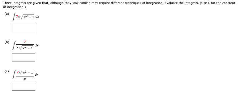 Solved Three integrals are given that, although they look | Chegg.com