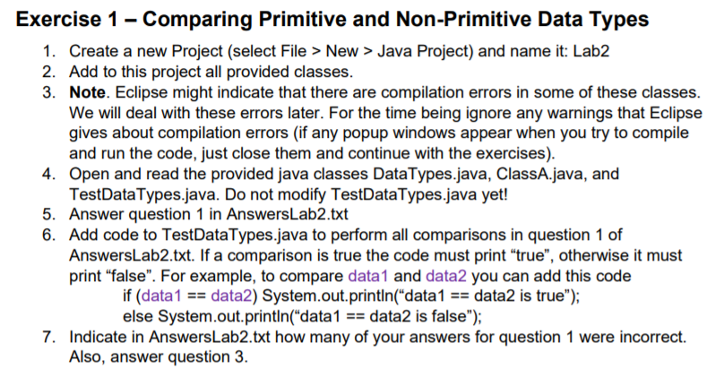 Solved Java Exercise AnswerLab2.txt A. This question | Chegg.com