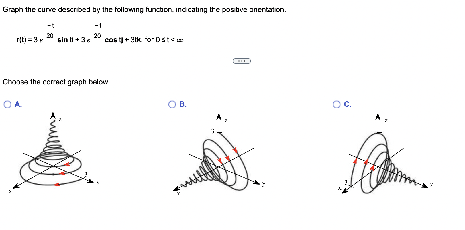 Solved Graph the curve described by the following function, | Chegg.com